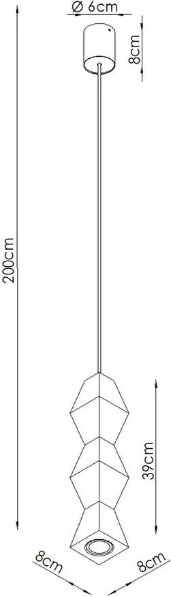 Závěsné svítidlo z bukového dřeva v přírodní barvě ø 8 cm Cubo – Sollux