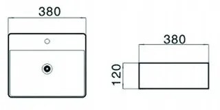 Mexen KIRA UMYVADLO, 38x38 CM, BÍLÁ, 21783800