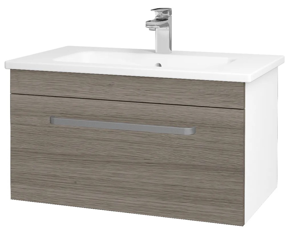 Dřevojas Koupelnová skříň ASTON SZZ 80 Varianta: N01 Bílá lesk / Úchytka T02 / IND Individual