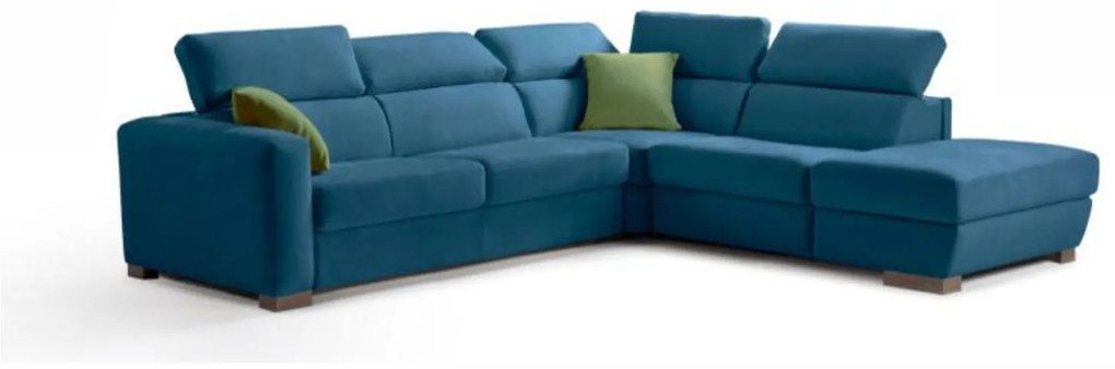 Pregio Italia sofa&relax Polohovací rohová sedačka MAJESTY Provedení: 3 rozkládací + roh + 1 s ukonč., Vzorník látek: tekno fibra 20 blue