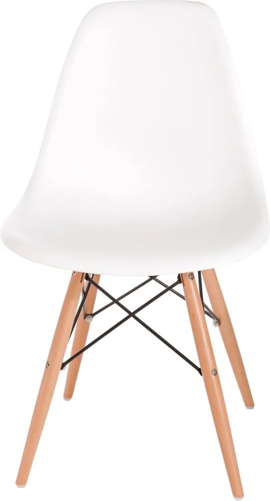 Židle P016V pp bílá, dřevěné nohy