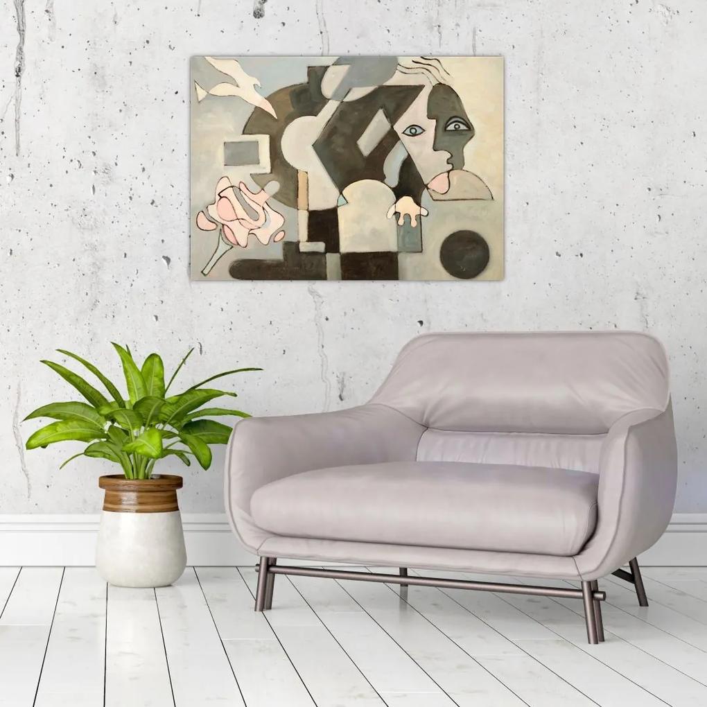 Skleněný obraz - Kubismus (70x50 cm)