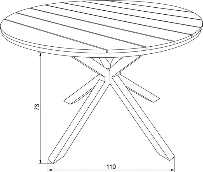 Zahradní stůl VAIO - hliník, polywood, více barev Barva: Béžová