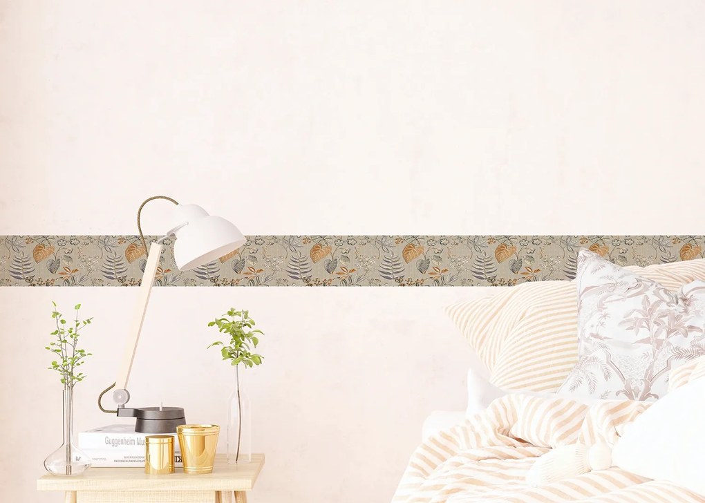 Samolepící bordura na zeď Přírodní Ornament | 5 m x 13.8 cm | DWB8431