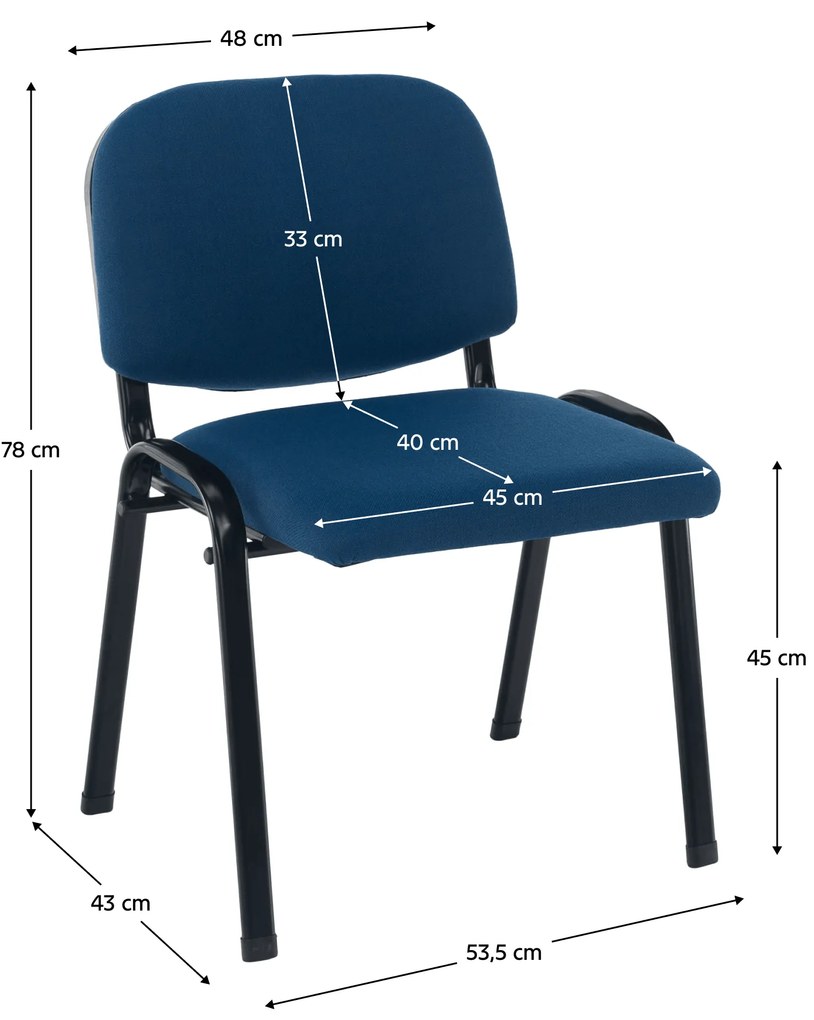 Kondela Kancelářská židle, tmavě modrá, ISO ECO
