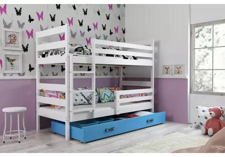 Dětská patrová postel ERYK 80x160 cm - bílá Bílá