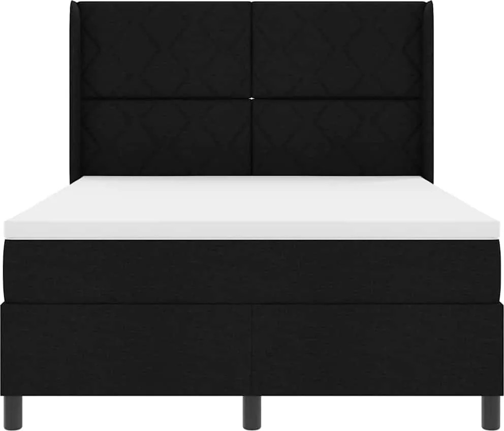 Postel s boxspringem s polštářem Černý 200 x 160 cm textil 3341716