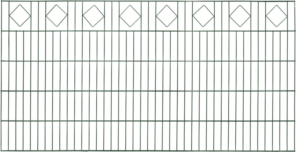 Floraworld Dekorativní plotový panel, dvoj., kosočtverec, zelená, 100 x 200 cm
