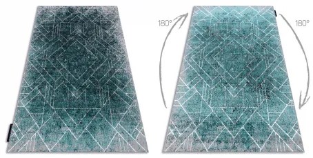 Moderní koberec DE LUXE 626 Geometrický, diamanty Strukturální šed velikost 120x170 cm | krásné koberce cz