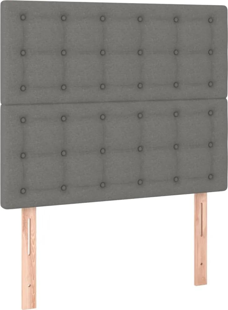 vidaXL Box spring postel s matrací 80 x 200 cm textil [3132266] Barva: Černá