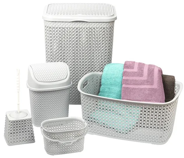 TP Koupelnový set 5v1 - bílý
