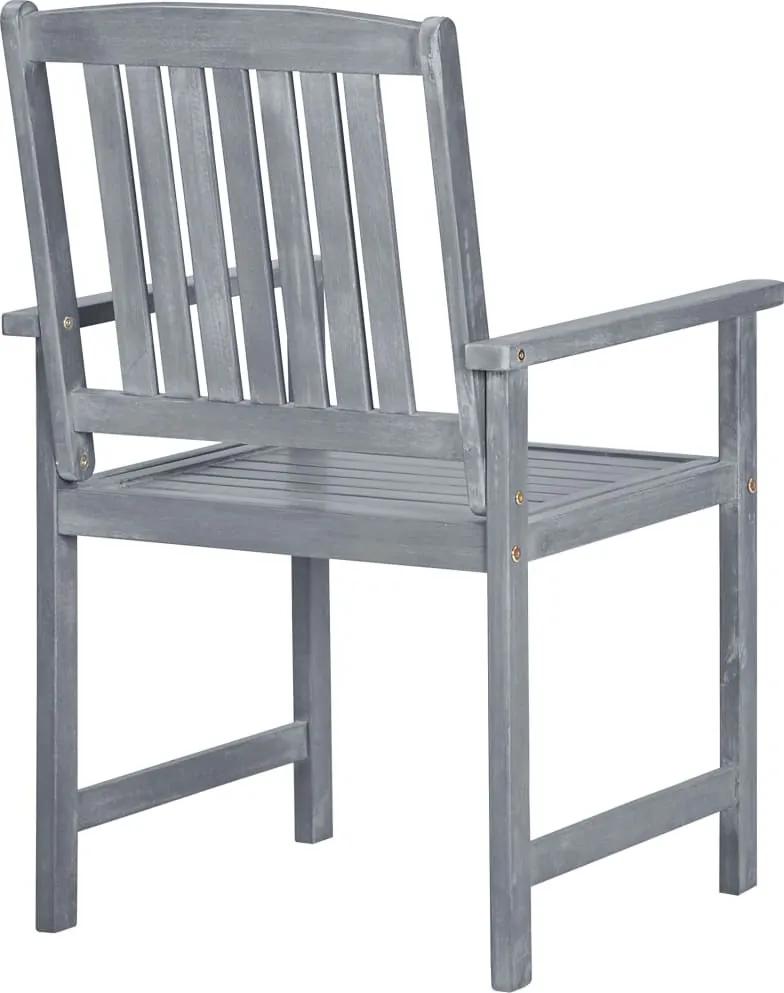 vidaXL Zahradní židle 8 ks masivní akáciové dřevo [3078206] Barva: Šedá