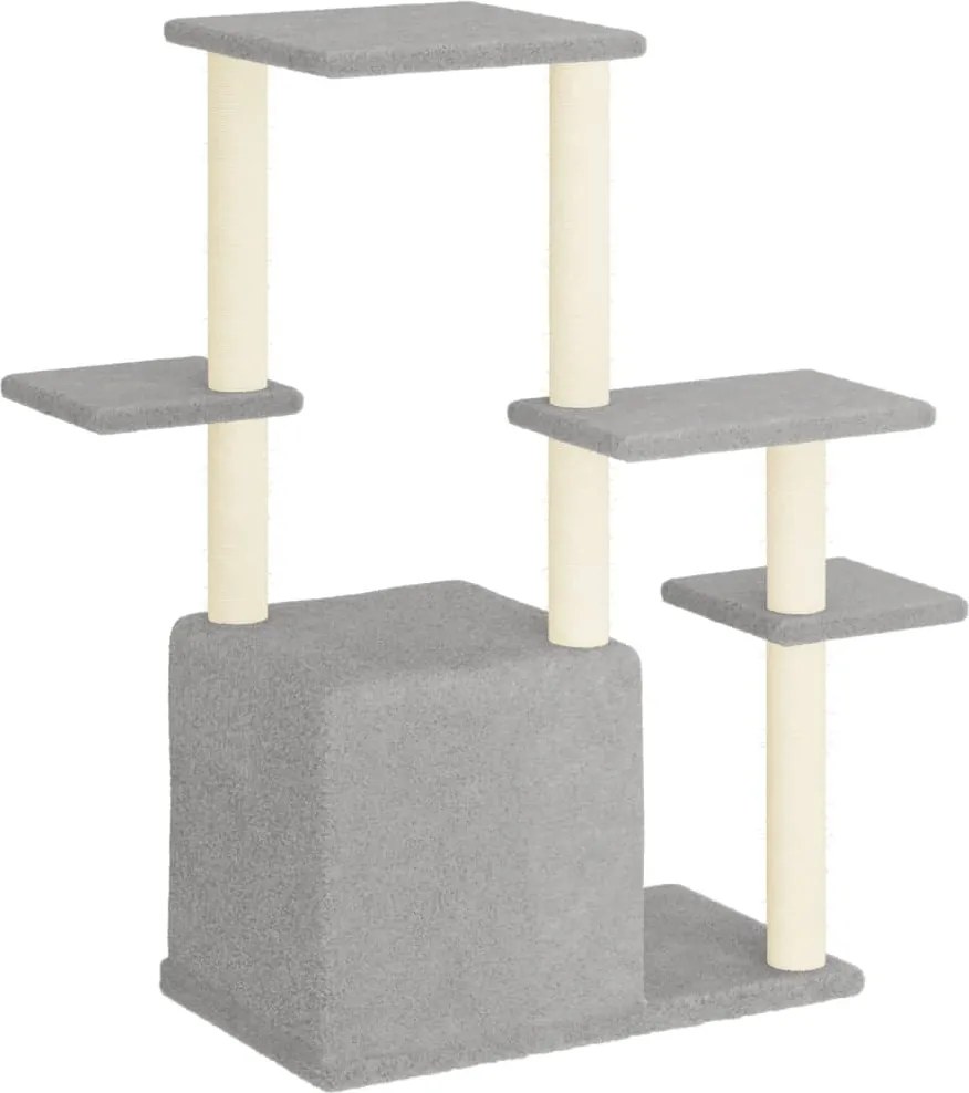Škrabadlo pro kočky se sisalovými sloupky světle šedé 97,5 cm 172050