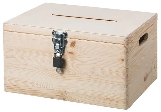 Dřevobox Dřevěný box s visacím zámkem