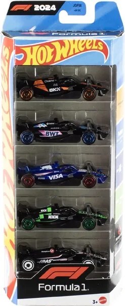Mattel Hot Wheels Formule 1 - Sada angličáků (5ks) Vícebarevná
