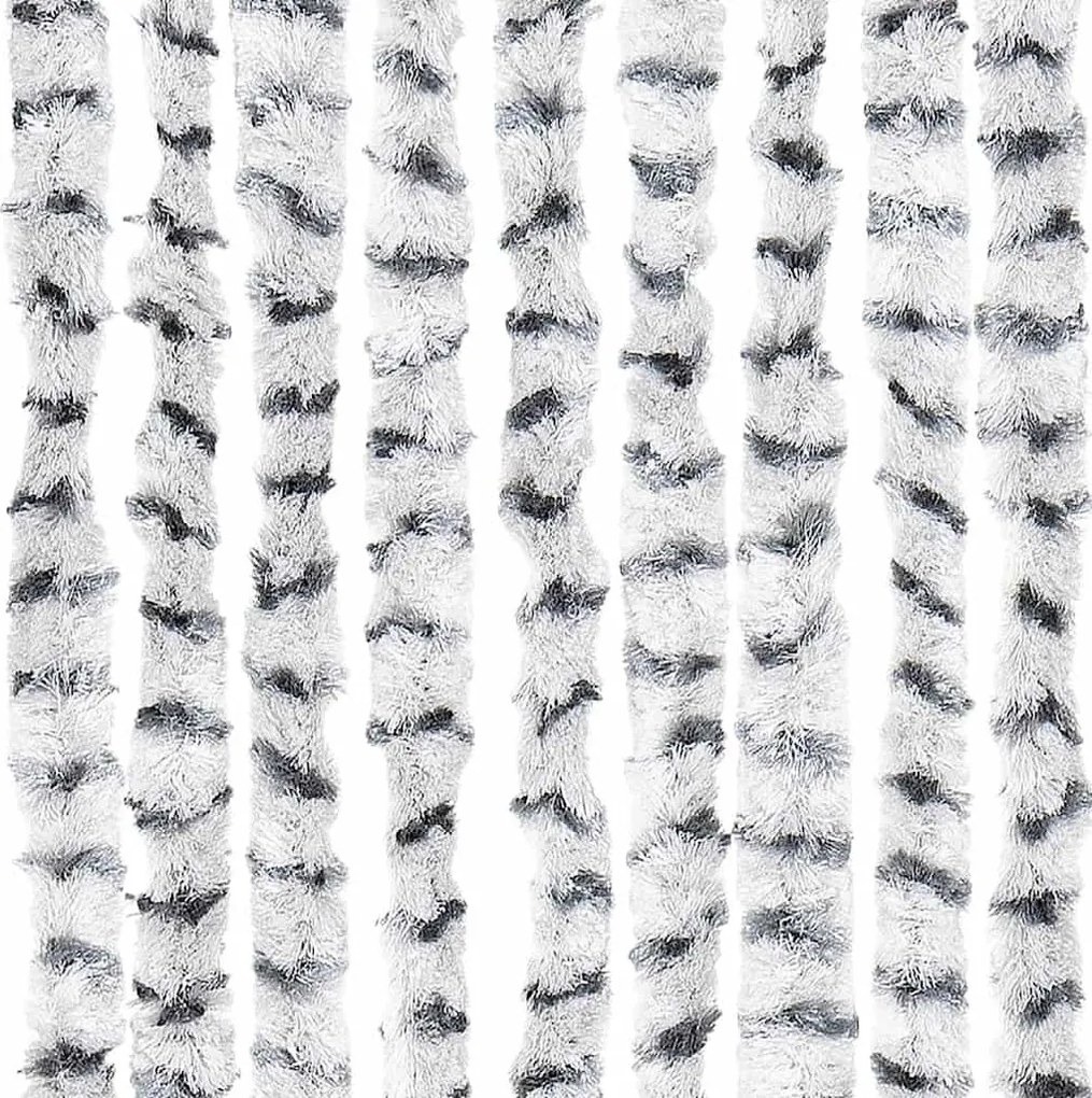 Závěs proti hmyzu světle a tmavě šedý 90 x 220 cm Chenille 325455