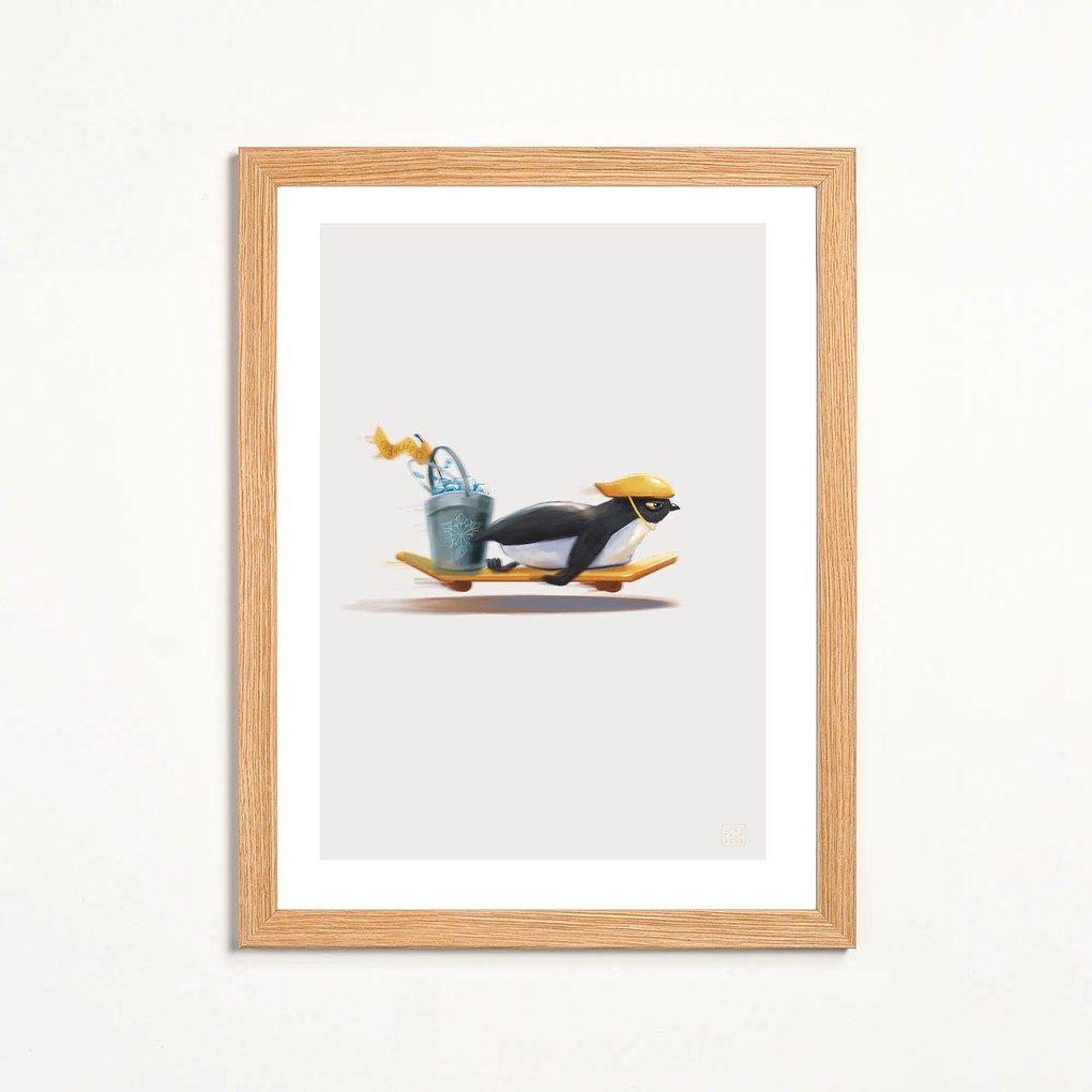 Lucie Talaber | Expresní donáška ledu Rám: Černý, Velikost: 70 x 50 cm