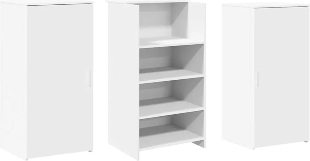Recepční stůl bílý 155x50x103,5 cm kompozitní dřevo 3324196