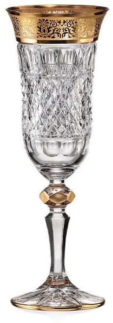 Bohemia Crystal Ručně broušené sklenice na šampaňské Felicie Romantic