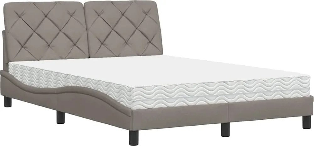 Postel s matrací taupe 140 x 200 cm textil 3310745