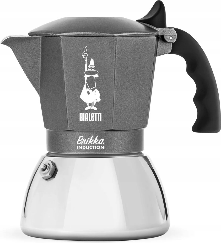 Moka konvice Bialetti Brikka Induction 4 šedá