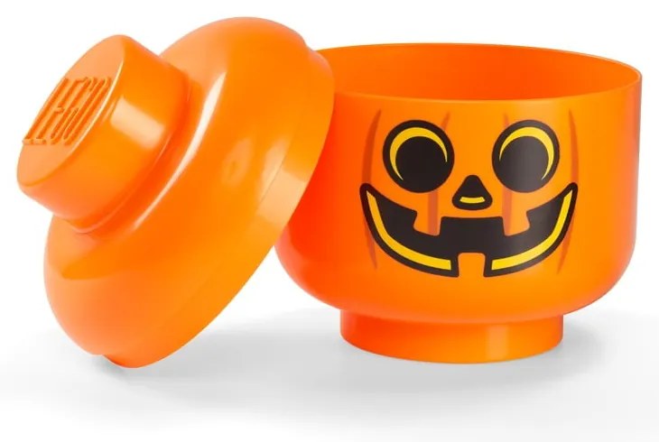 Oranžový úložný box LEGO® Pumpkin Head L