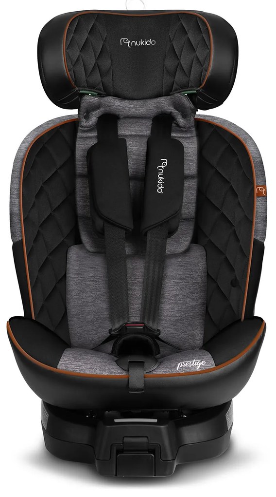 Autosedačka Nukido Prestige Line 0-36 kg ISOFIX v černé a šedé barvě pro bezpečné cestování