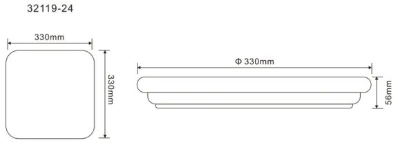GLOBO 32119-24 - LED Venkovní stropní svítidlo DORI 1xLED/24W/230V IP54