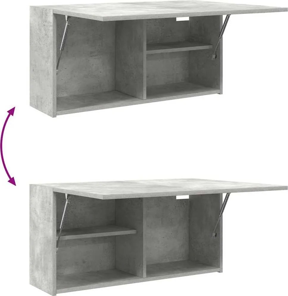 vidaXL Koupelnová nástěnná skříňka 80 x 25 x 40 cm kompozit [860093] Barva: Staré dřevo