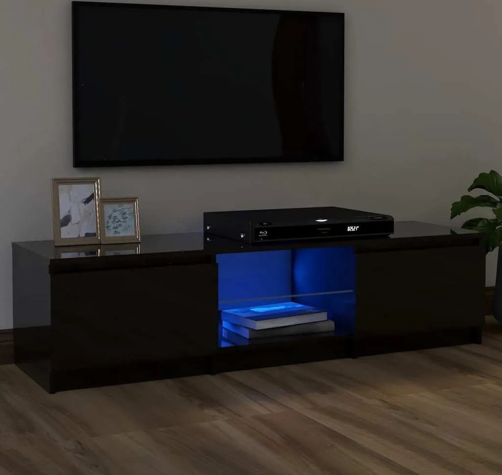 vidaXL TV skříňka s LED osvětlením 120x30x35,5 cm [804290] Barva: kouřový dub