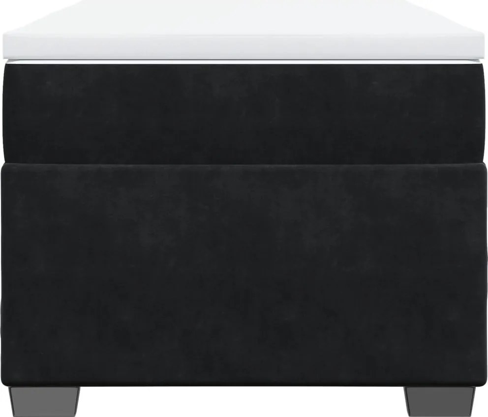 Box spring postel s matrací černá 90x190 cm samet 3285253