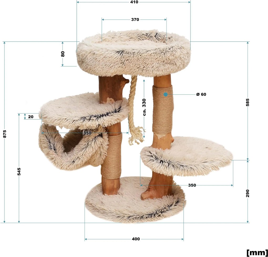 Škrabadlo pro kočky fudajo – 87,5 cm (64706)