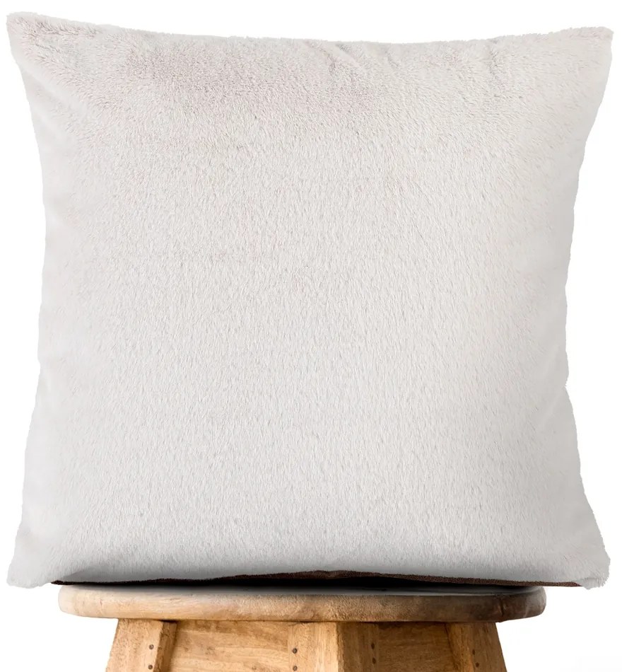 Biante Plyšový dekorační povlak na polštář PL-003 Světle béžový/světle hnědý 30 x 50 cm