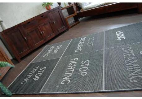koberec SIZAL FLOORLUX 20275 YOLO černý / stříbro velikost 140x200 cm | krásné koberce cz