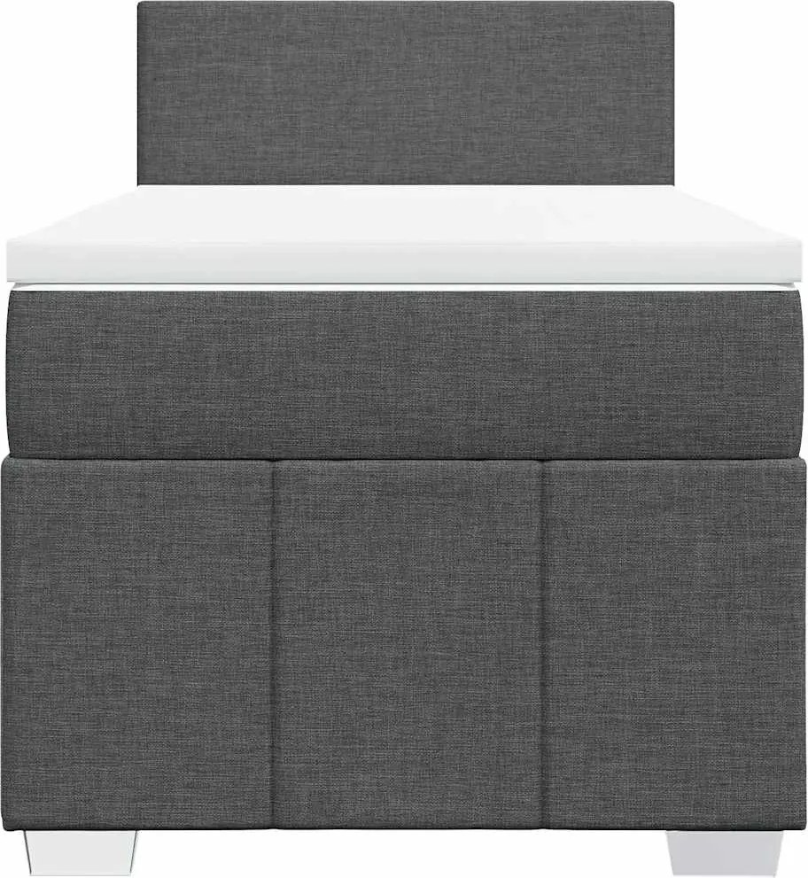 Box spring postel s matrací tmavě šedá 80 x 200 cm textil 3286889
