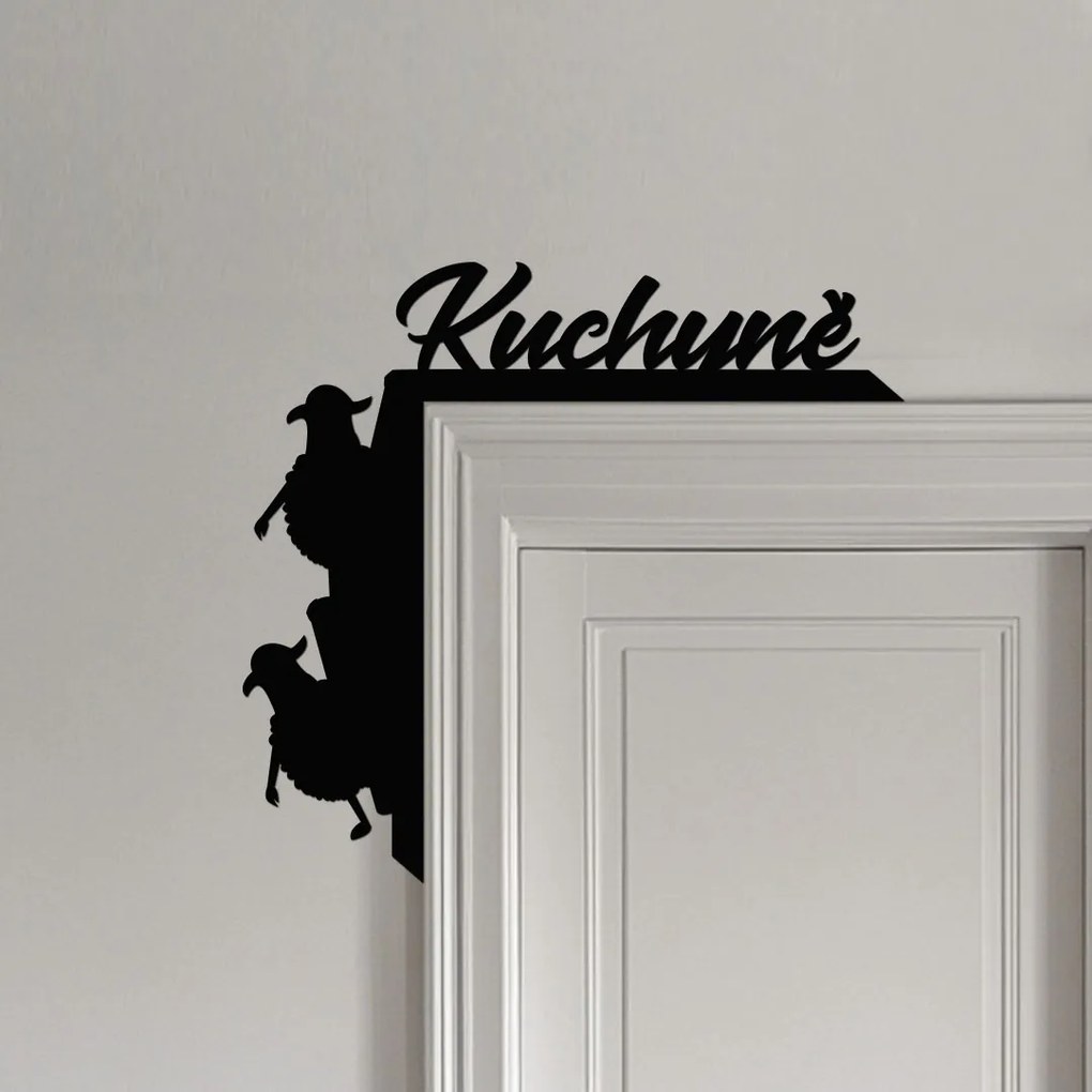 dřevo života Dřevěná cedulka do rohu dveří Kuchyně Zvolte rozměr (cm): 32x30, Zvolte barvu dekoru: Černá