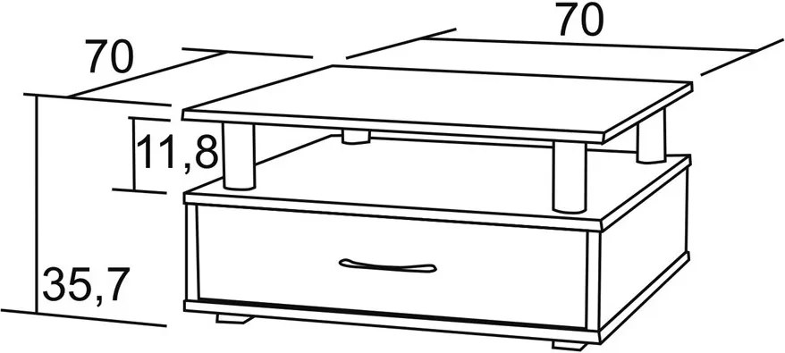 Bradop K143 Herbert K143 DSB-dub sonoma / bílá mat