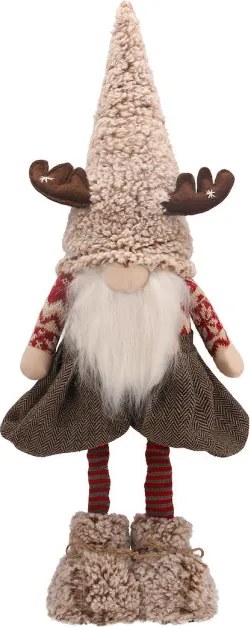 Vánoční dekorace elf béžová 55 cm