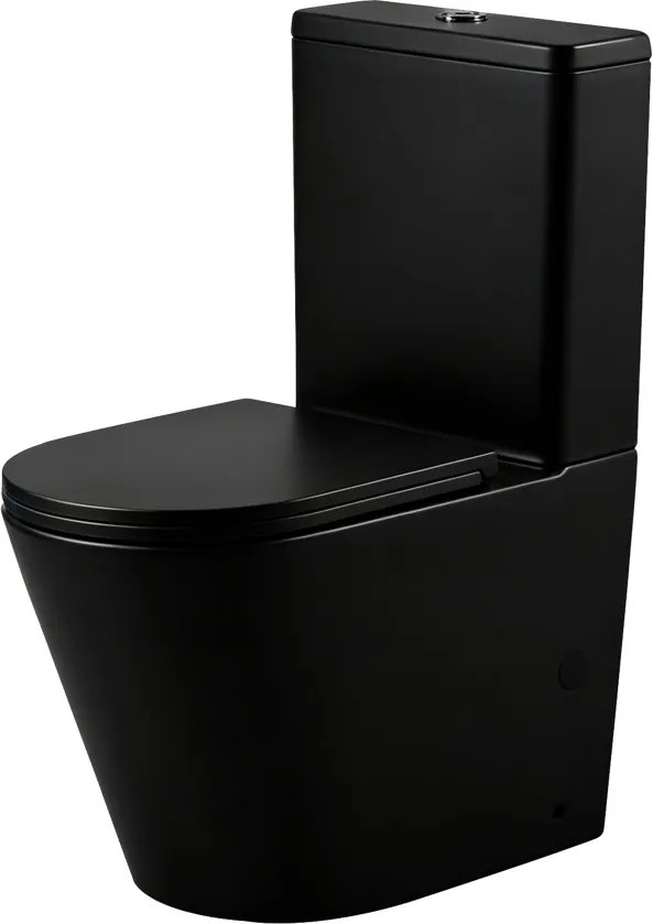 Erga Tina, WC kombi mísa 620x365x820 mm, Rimless + funkce bidetu + toaletní sedátko, černá matná, ERG-V03-TINA-RIM-BID-BK