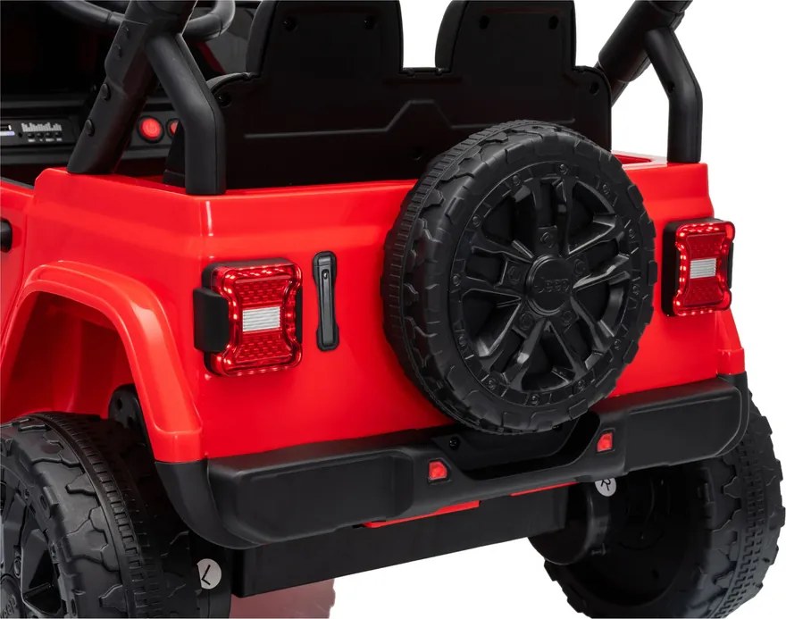 LEAN CARS Akumulátorové vozidlo Jeep Rubicon DK-JWR558 24 V, červené
