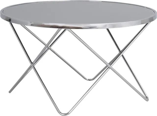 Kovový konferenční stolek se skleněnou deskou Rowico Stoke, ⌀ 85 cm