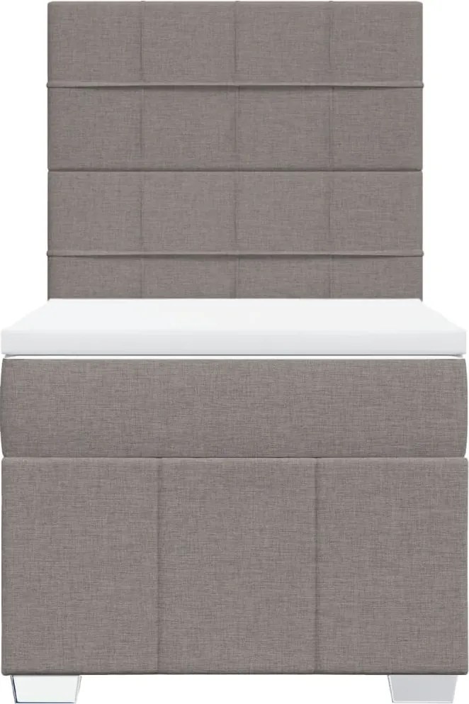 Box spring postel s matrací taupe 100 x 200 cm textil 3291583