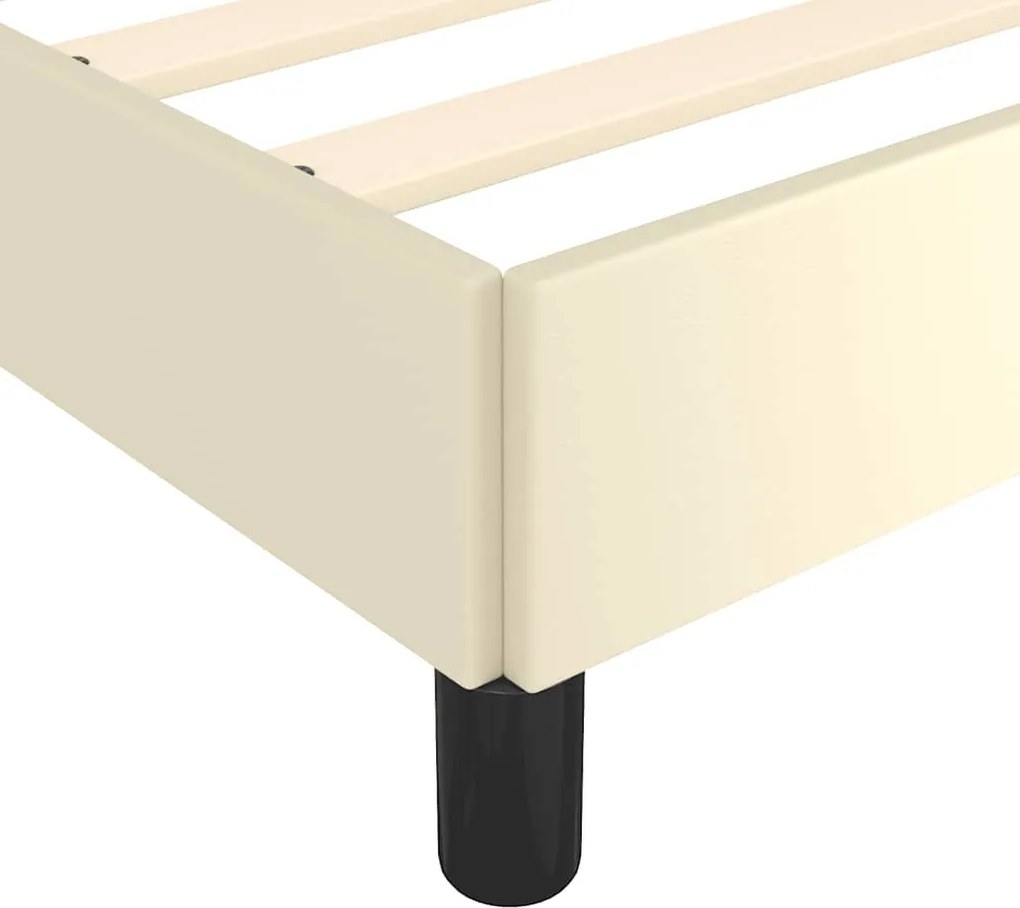 Rám postele bez matrace krémový 120x190 cm umělá kůže 3269621