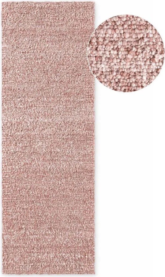 Starorůžový ručně tkaný běhoun 80x300 cm Notting Hill Portobello – Ted Baker