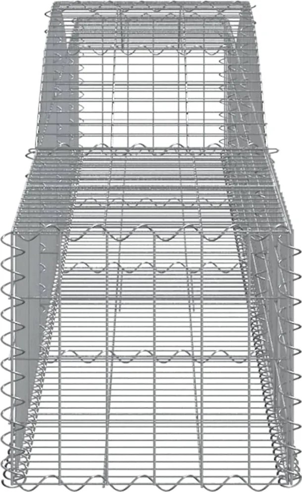 Klenuté gabionové koše 7 ks 400x50x40/60 cm pozinkované železo 3146962
