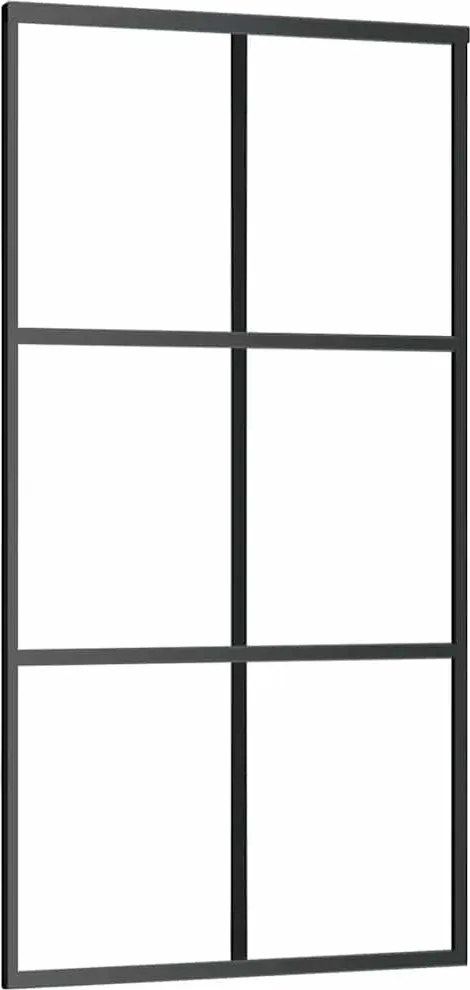 Posuvné dveře s kováním 102x205 cm ESG sklo a hliník 3332820
