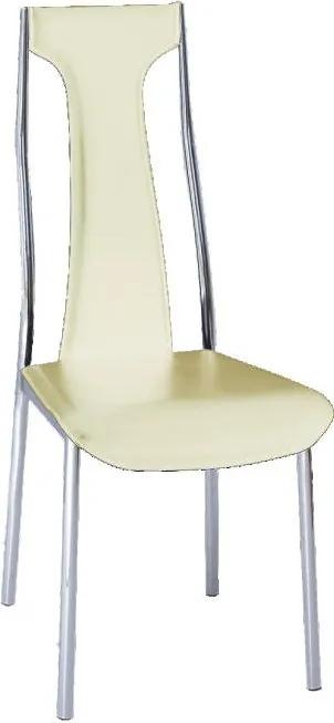 Tempo Kondela Židle, ekokůže béžová/chrom, RIA - IRIS