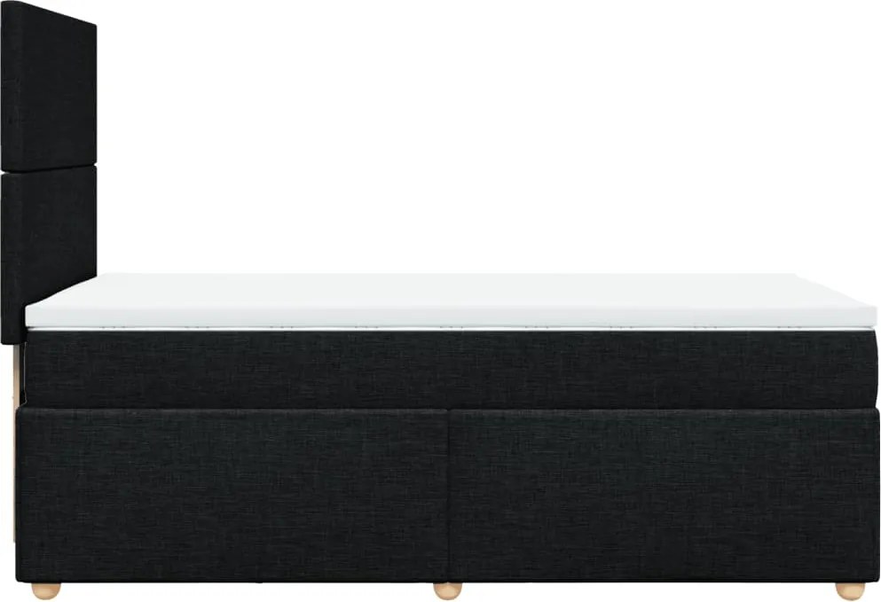 Box spring postel s matrací černá 100 x 200 cm textil 3293486