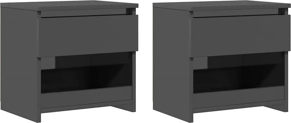 vidaXL Noční stolky 2 ks 40 x 30 x 39 cm kompozitní dřevo [803460] Barva: Staré dřevo