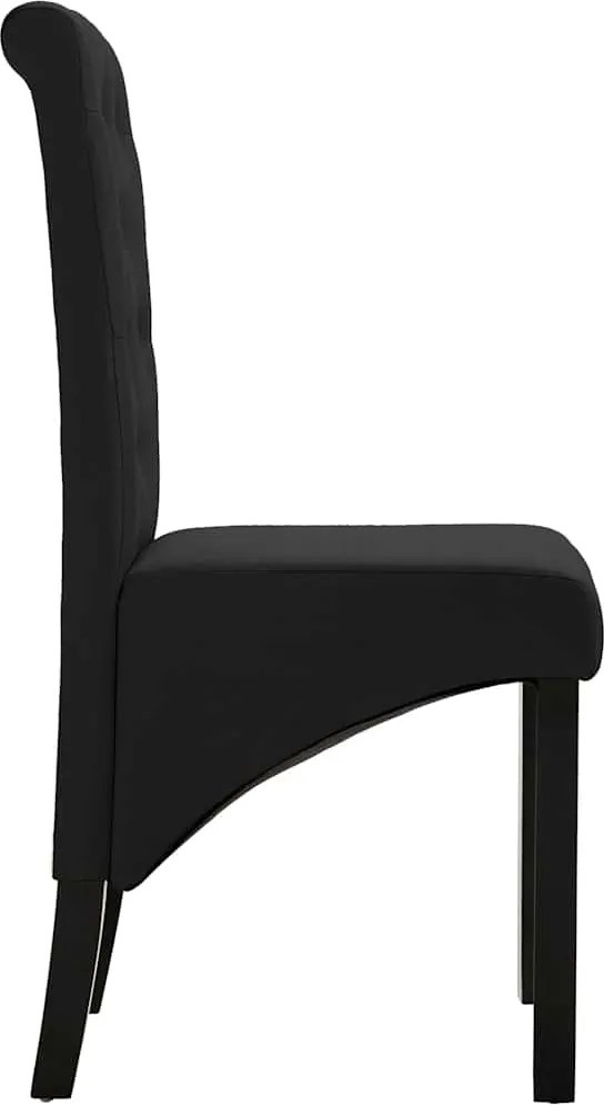 Jídelní židle 4 ks černé textil 276975